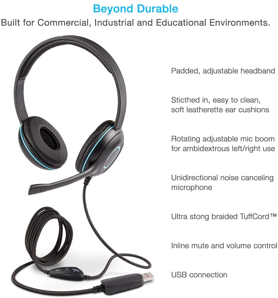 Cyber Acoustics USB Stereo Headset w/ Noise Cancelling Microphone – online.bb