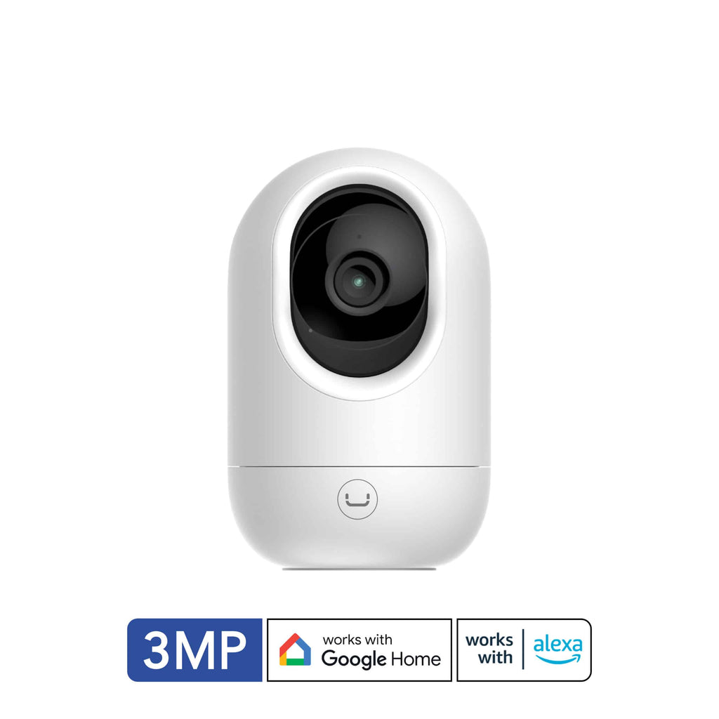 Unno Tekno Cam6+ 3MP Smart Wireless Indoor 360° PT 2.4 GHz with Google ...