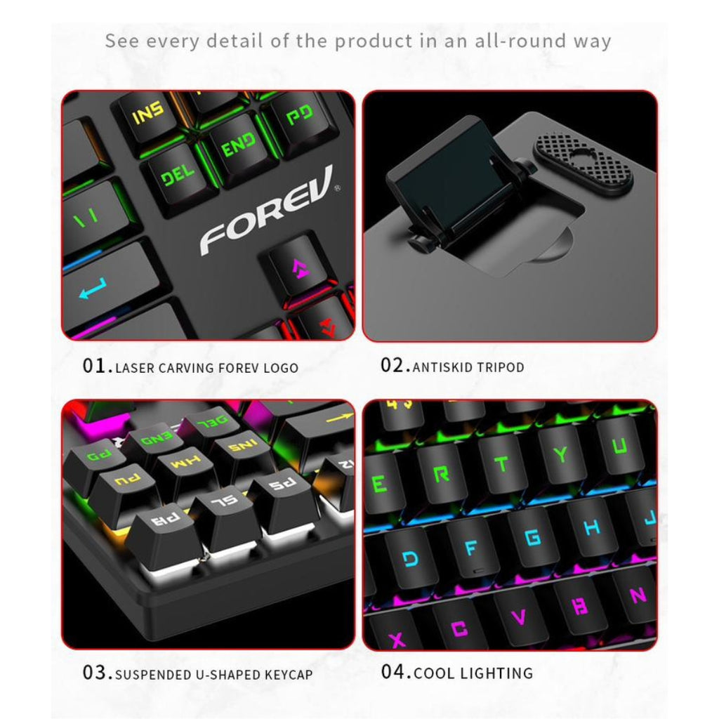 Forev Mechanical Keyboard - 87 Keys – online.bb