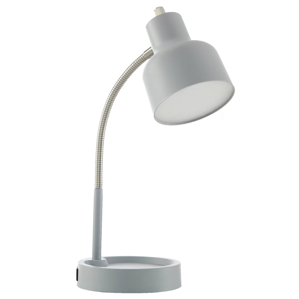 Mainstays LED Gooseneck Desk Lamp w/ Catch-All Base & AC Outlet – online.bb