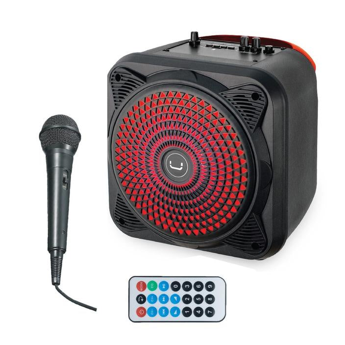 Unno Tekno Beatbox 8" TWS Karaoke Speaker w/ LED Lights & Wired Microp ...