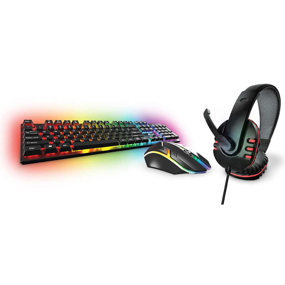 GamePunk Riot Squad 3-in-1 Gaming Accessories Bundle - Keyboard, Mouse ...