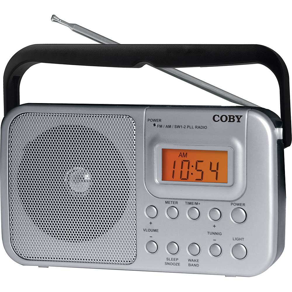 Coby AM/FM Shortwave Radio - Silver – online.bb