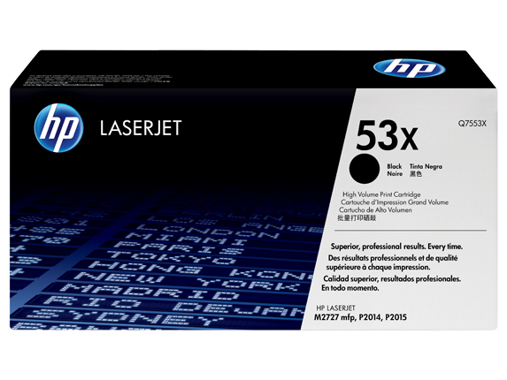 HP 53X High Yield Black Original LaserJet Toner Cartridge (Q7553X ...